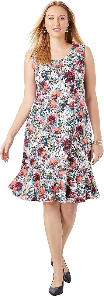 Jessica London Women's Plus Size Ponte Jacket Dress at Amazon Women’s ...