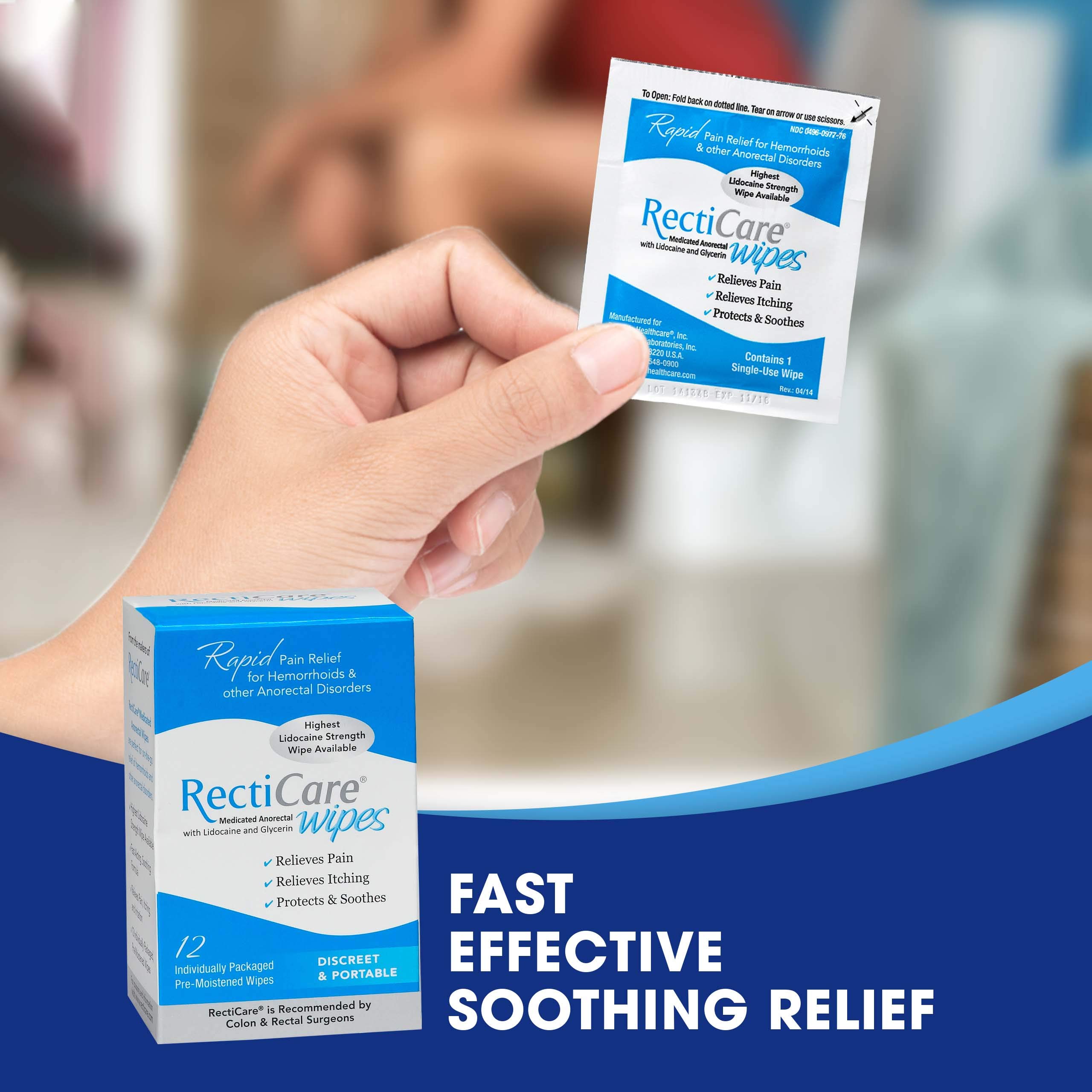 Mua RectiCare Medicated Anorectal Wipes – Maximum Strength Topical ...