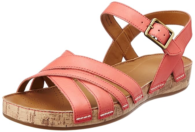 Clarks Raspberry Jam, Women Sandals, Pink (Coral Leather), 8 UK: Amazon ...