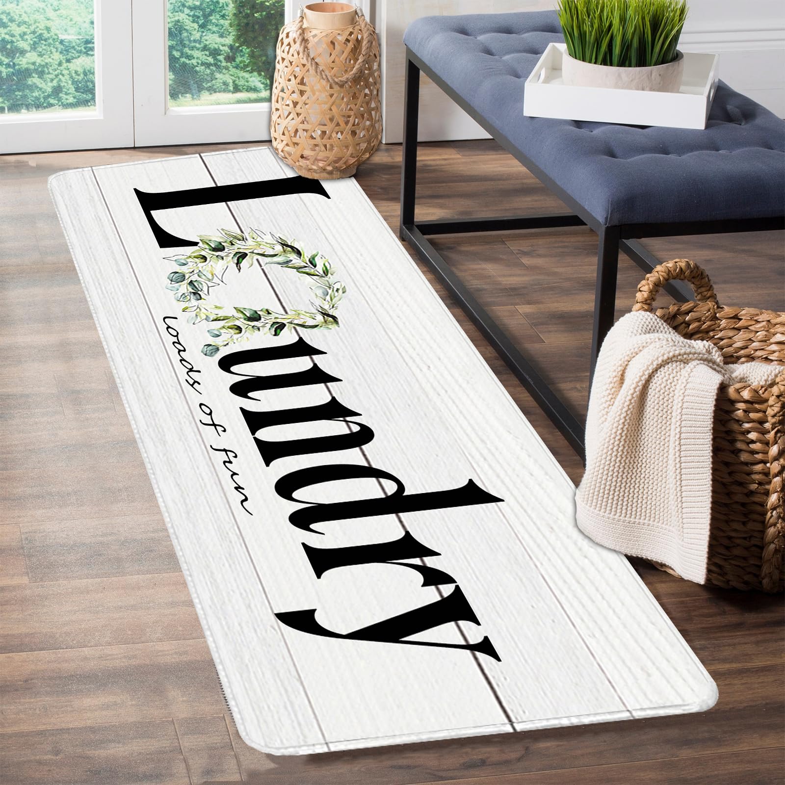 Laundry Room Runner Rug for Hallways Kitchen Mat Non Slip 20"x 47 ...