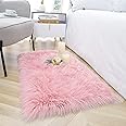 Amazon.com: Noahas Fluffy 2x3 Faux Fur Rug, Pink for Bedroom Girls ...