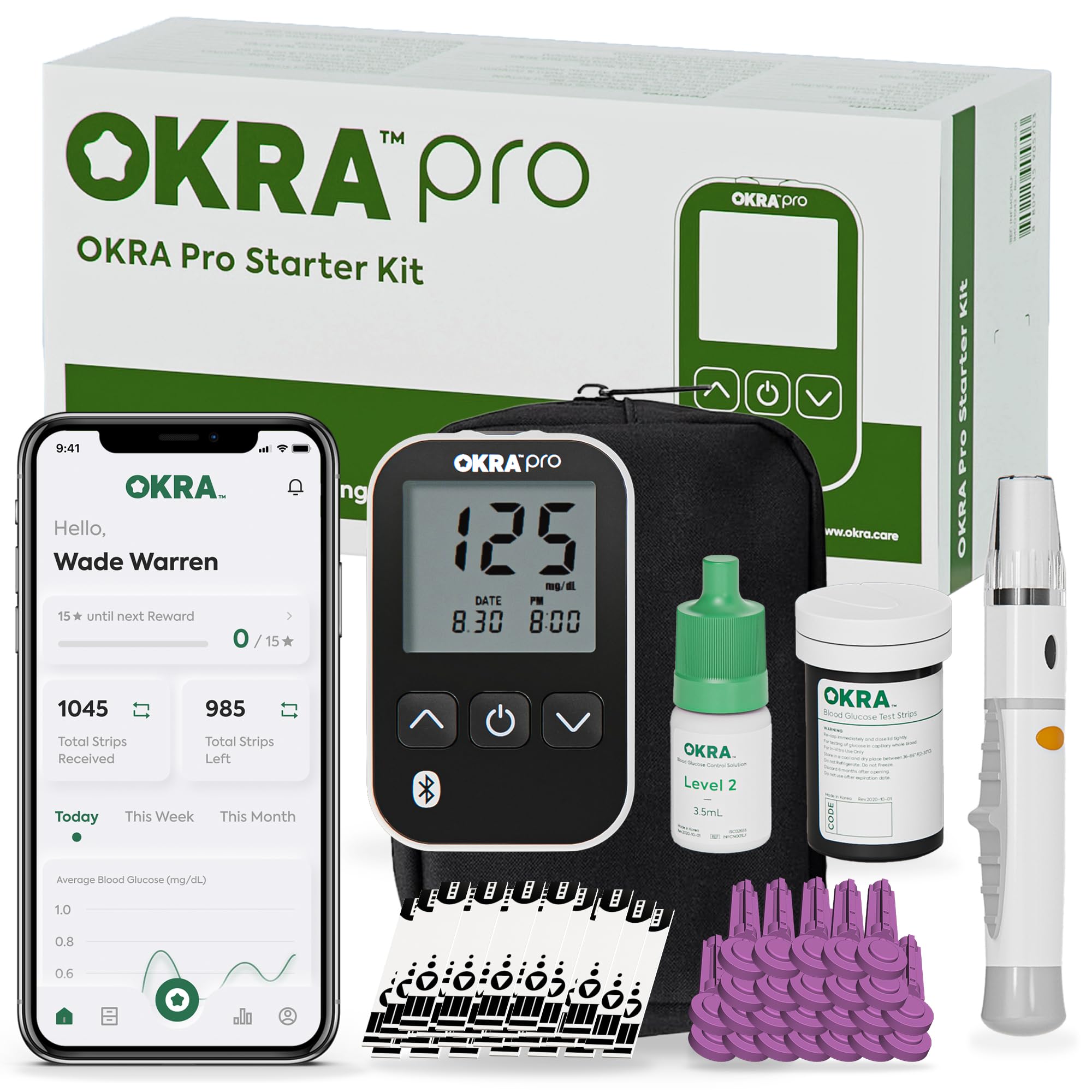 Mua Pro Glucose Monitor Kit - Syncs with Free App - Meter, Test Strips ...
