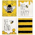 Amazon.com: AnyDesign Bee Dishcloths Reusable Honey Bee Swedish Towels ...