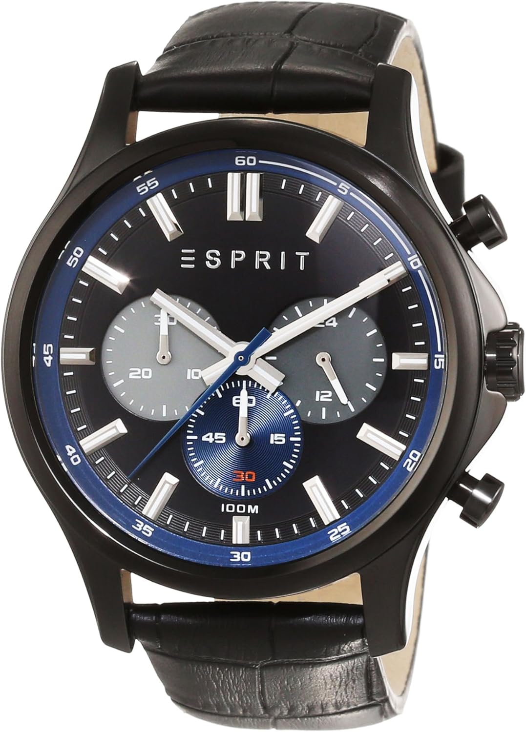 Esprit Men's Chronograph Quartz Watch with Leather Strap ES108251002 ...