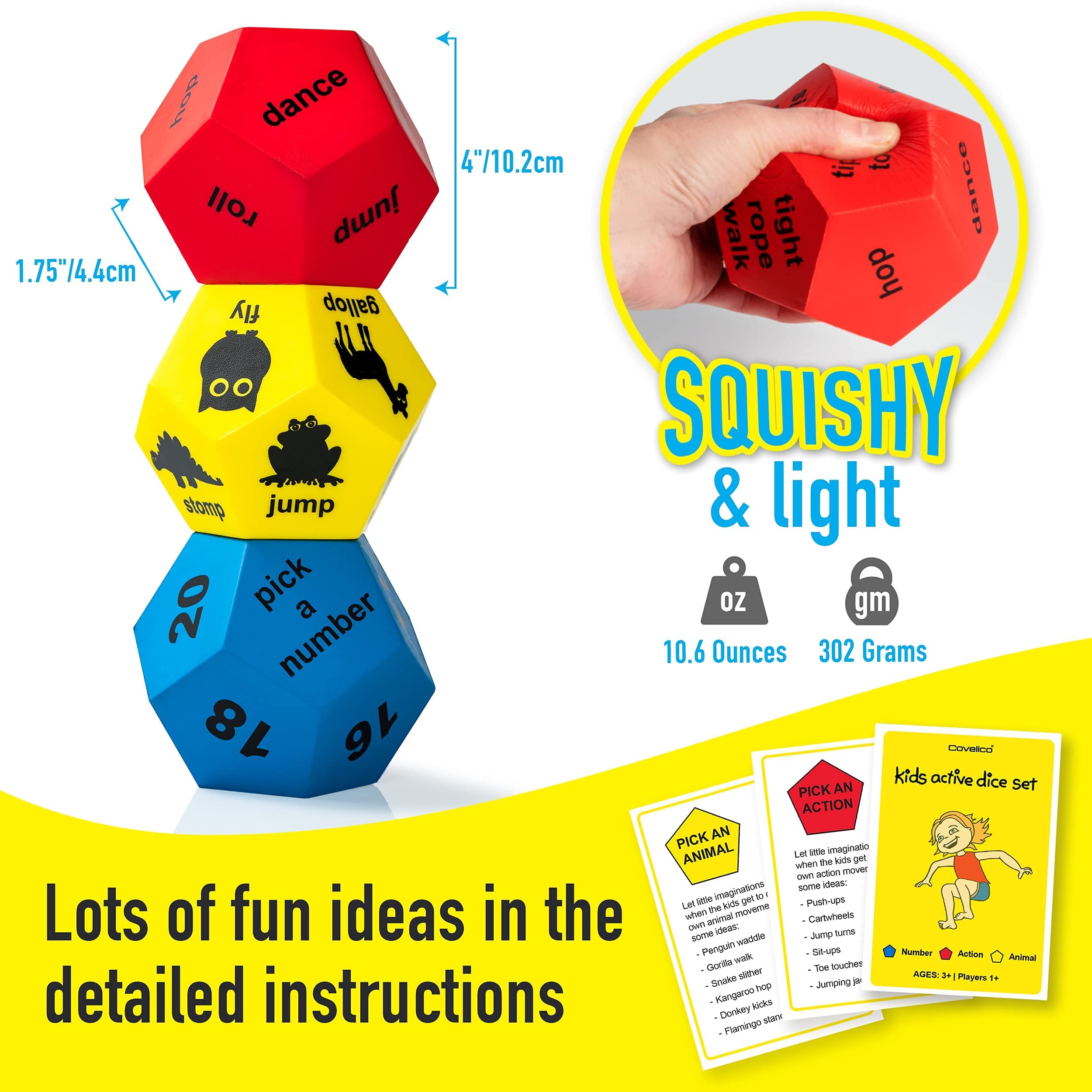 Mua Exercise Dice for Kids - PE Equipment for Elementary School, Indoor ...