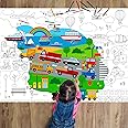 Amazon.com: ZOIIWA Transportation Coloring Poster for Kids Giant ...