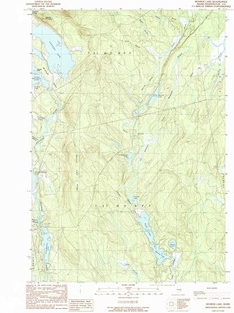 Amazon.com : YellowMaps Monroe Lake ME topo map, 1:24000 Scale, 7.5 X 7 ...