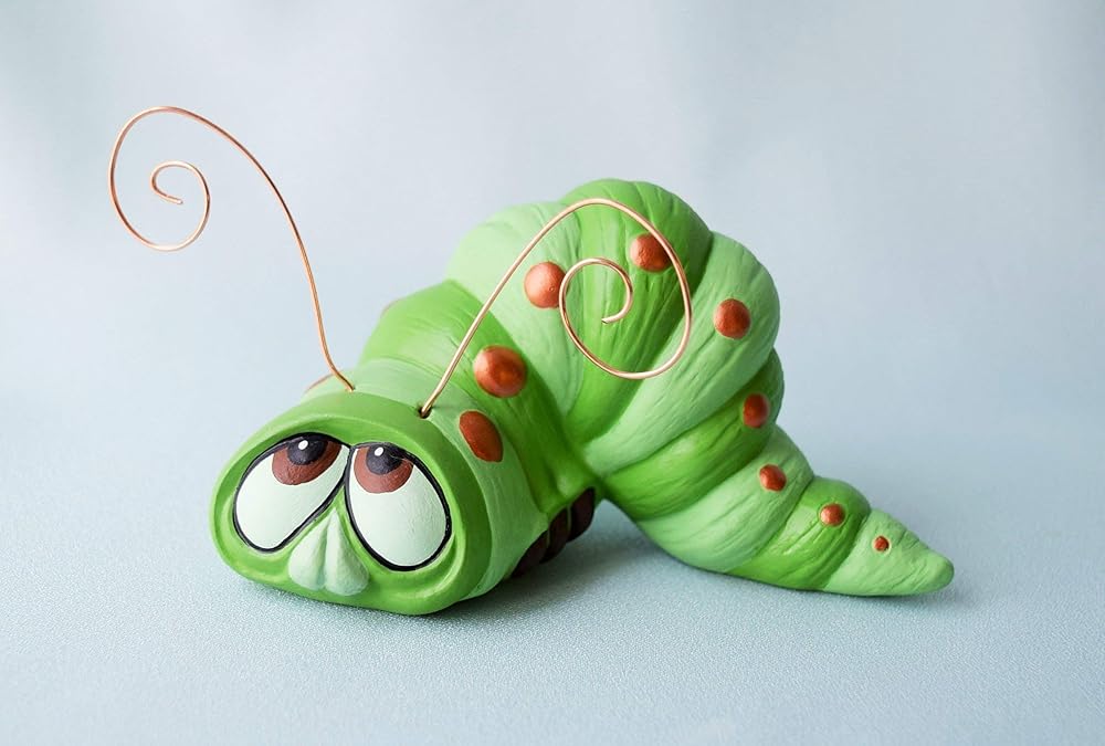 Amazon.com: Ceramic Worm Figurine Yard Art: Handmade