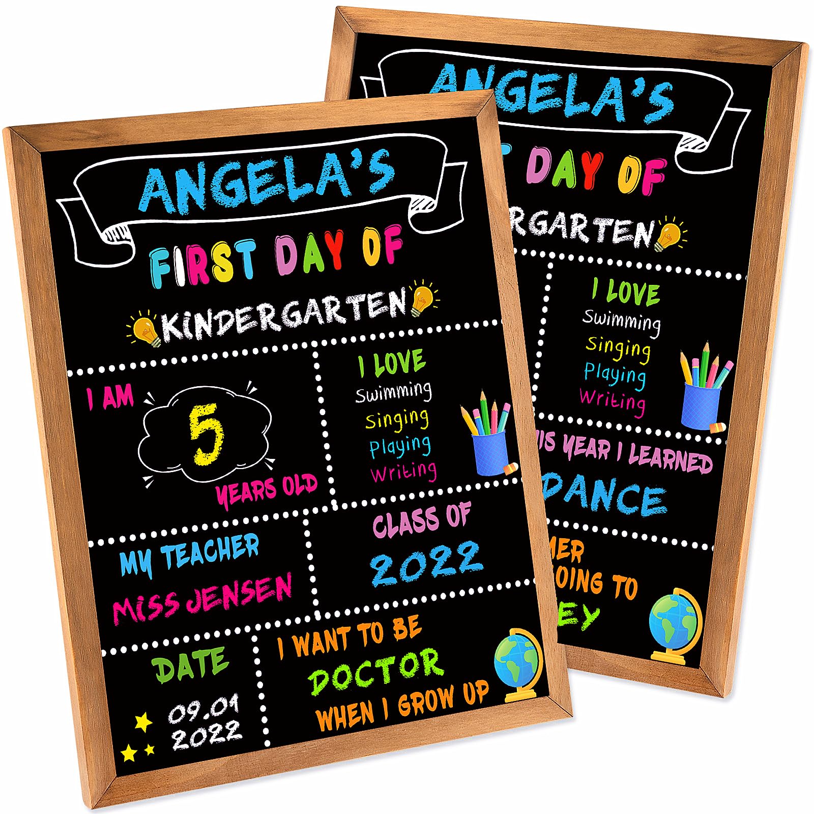 First Day of School Sign - First Day of School Board - 14” X 11” Double ...
