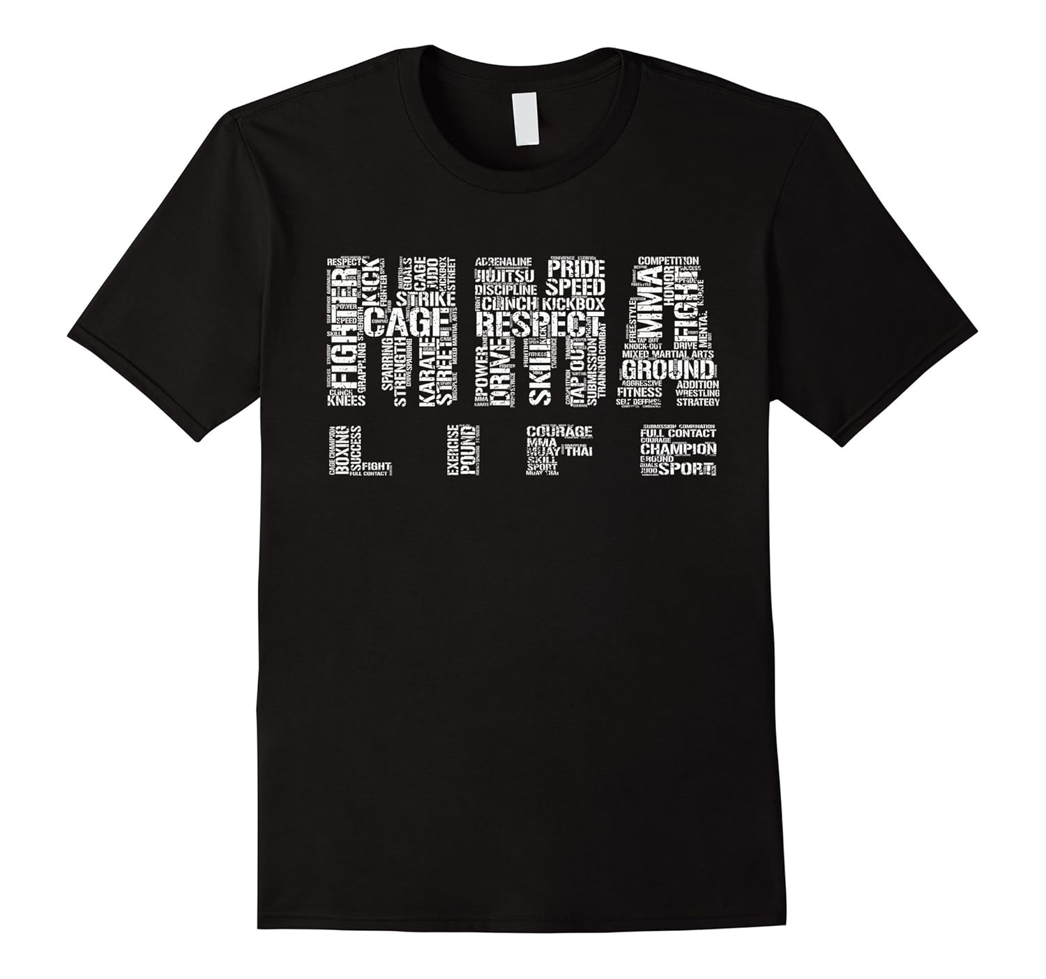 MMA Shirt: Words Terms Vocabulary Fighter Gift T-Shirt-Art – Artvinatee