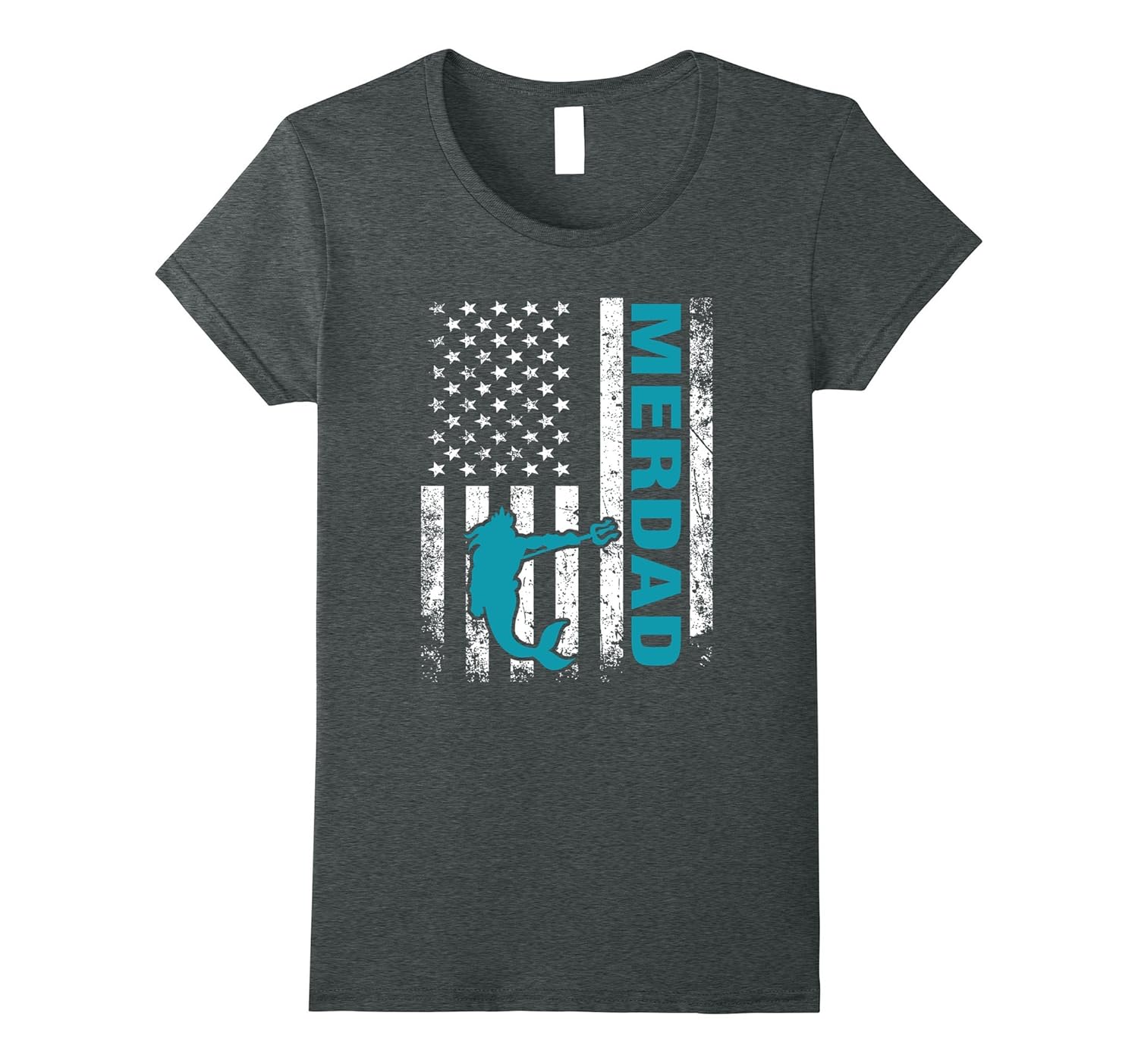 Merdad Shirt, Father of a Mermaid American Flag T-Shirt-4LVS – 4loveshirt