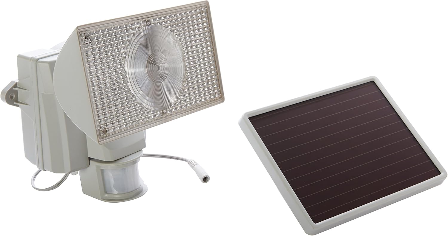 Maxsa Solar-Powered Motion-Activated Security Light, 10 Watt Halogen ...