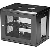 Amazon.com: StarTech.com 2-Post 6U Wall Mount Network Cabinet w/ 1U Shelf, 19" Wall-Mounted ...