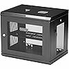 StarTech.com 2-Post 9U Wall Mount Network Cabinet w/ 1U Shelf, 19" Wall-Mounted Server Rack for ...