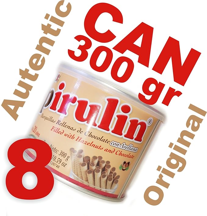 Pirulin Wafer Filled with Hazelnut and Chocolate (8 Pack/300 gr ...