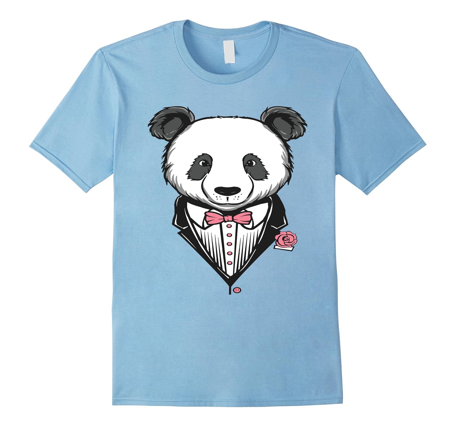 Funny Tuxedo Costume Panda T-Shirt With Pink Bow Tie-4LVS – 4loveshirt