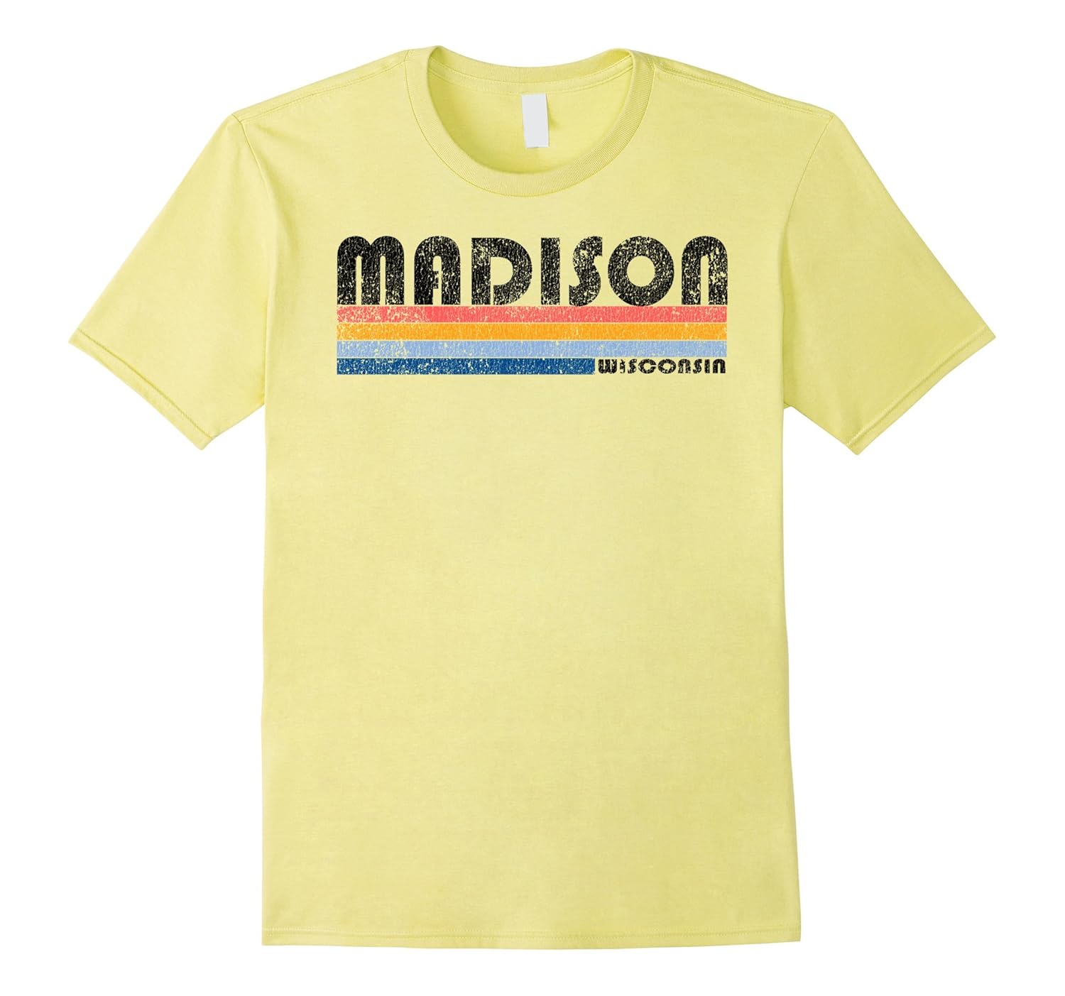 Vintage 1980s Style Madison Wisconsin T Shirt-CL – Colamaga