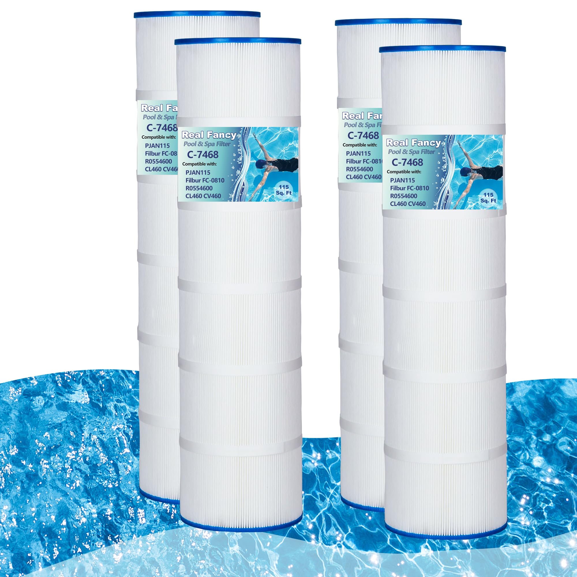 Real Fancy Pool Filter Cartridge 4 Pack Replace Jandy CL460, CV460 ...