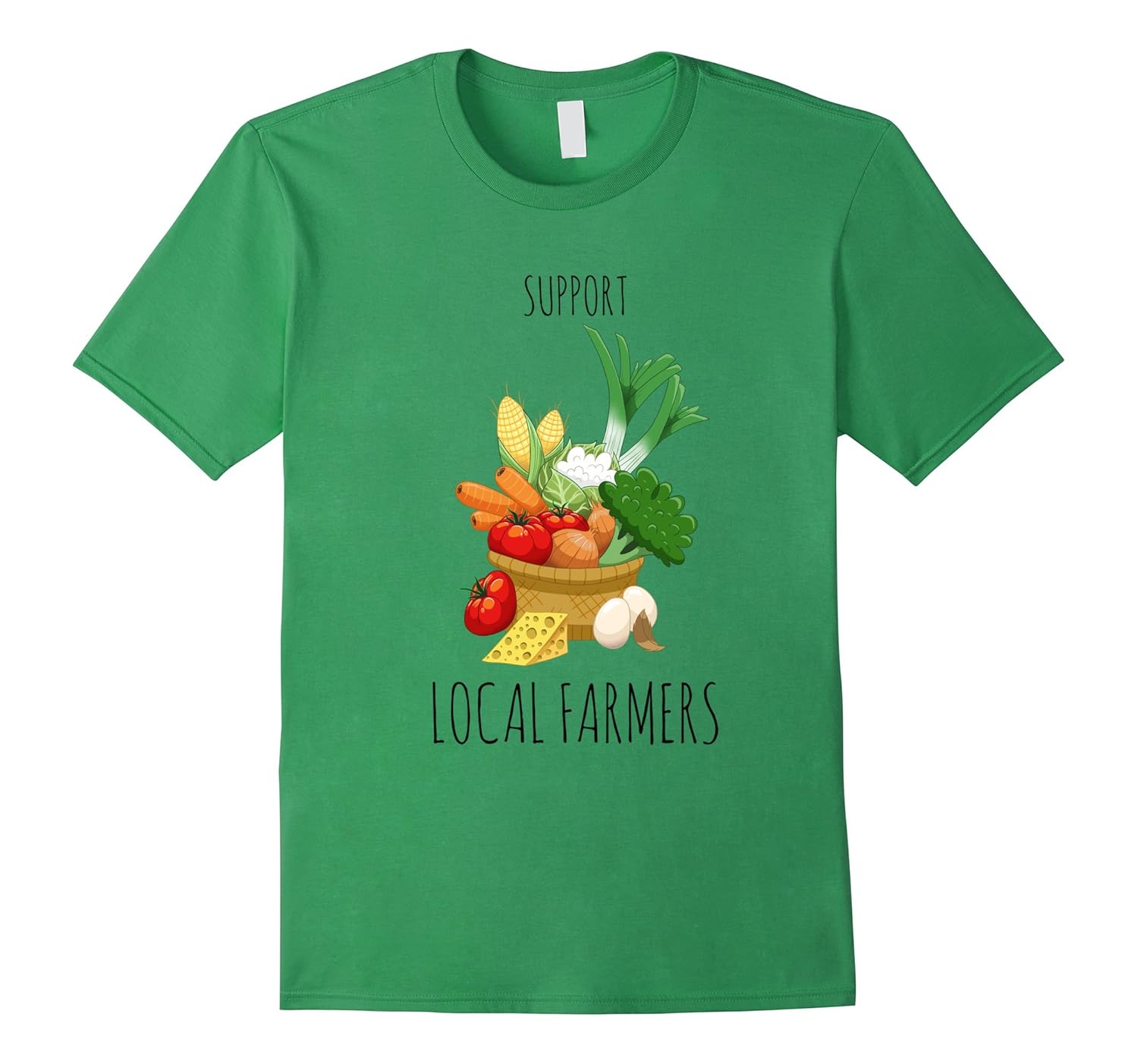 Support Your Local Farmers Market Vegetables Produce T-Shirt-TD – theteejob