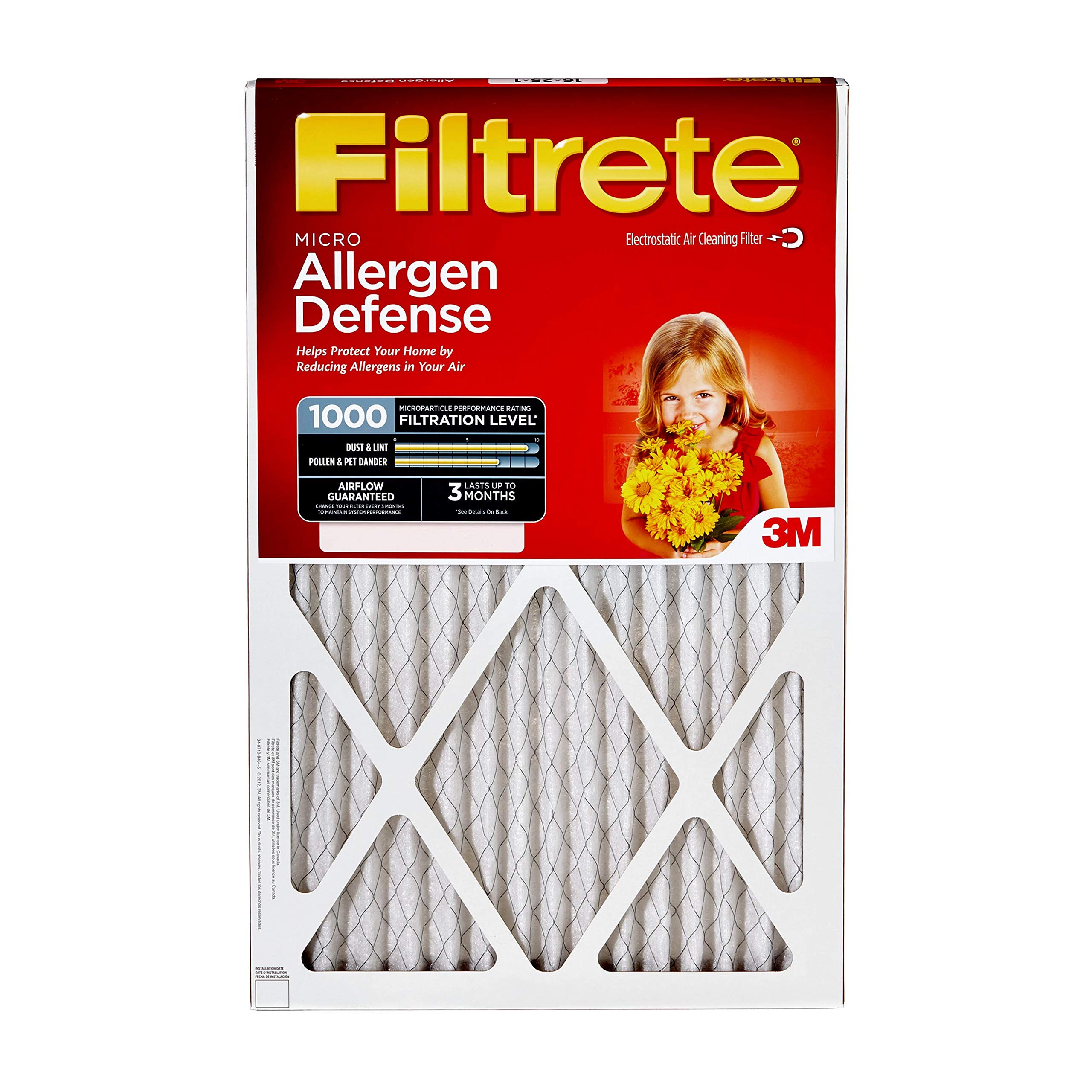 3M Filtrete 4 PACK AC Furnace Air Filter 16x25x1 MPR 1000 Micro 3M Filtrete 4 PACK AC Furnace Air Filter 16x25x1 MPR 1000 Micro