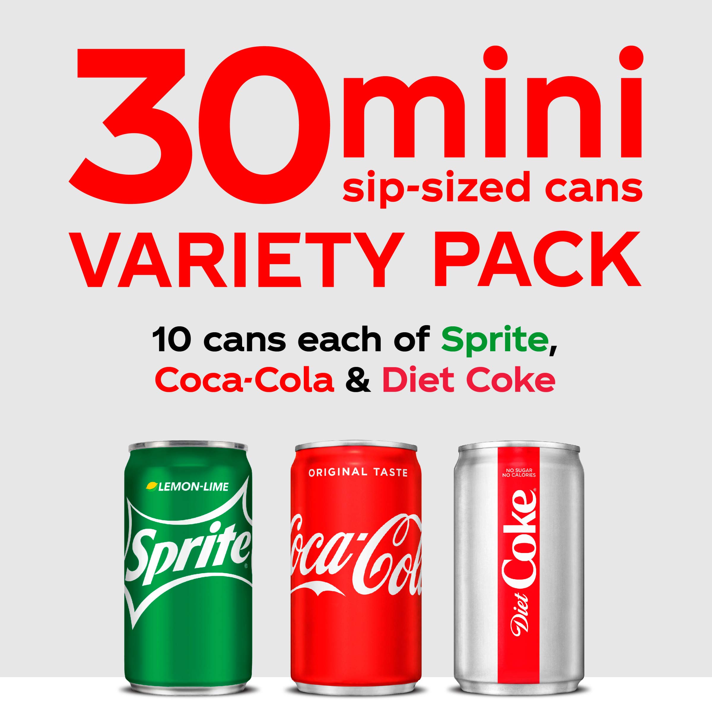 Mua Coca-Cola Mini Can Variety Pack, 7.5 Fl Oz, Pack Of 30 (10 Each ...