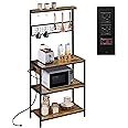 Amazon.com - Yaheetech Baker's Rack with Power Outlet, 4-Tier Coffee Bar Microwave Stand Cart ...