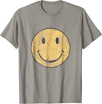 Amazon.com: Vintage SMILEY FACE SHIRT | 70's Vibe Shirt | Yellow Smiley ...