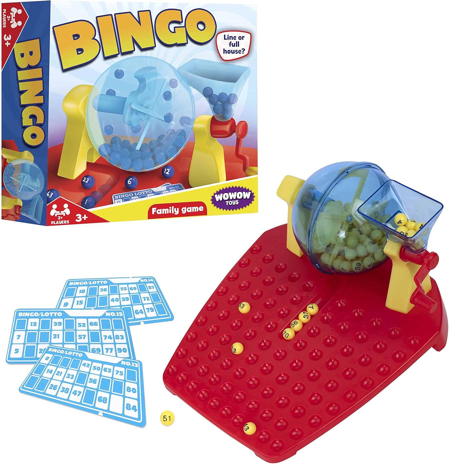 Wowow Toys Bingo Machine Game Set | Traditional Family Board Game Fun ...