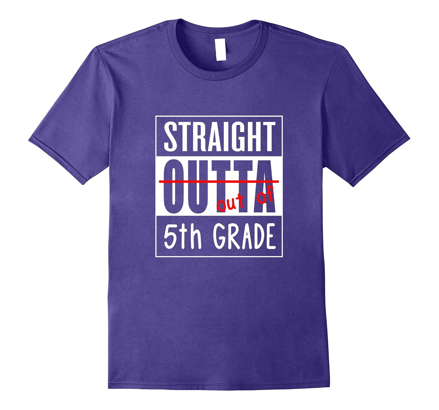 Fifth Grade Graduation T Shirt Straight Outta 5th Grade Vaci Vaciuk