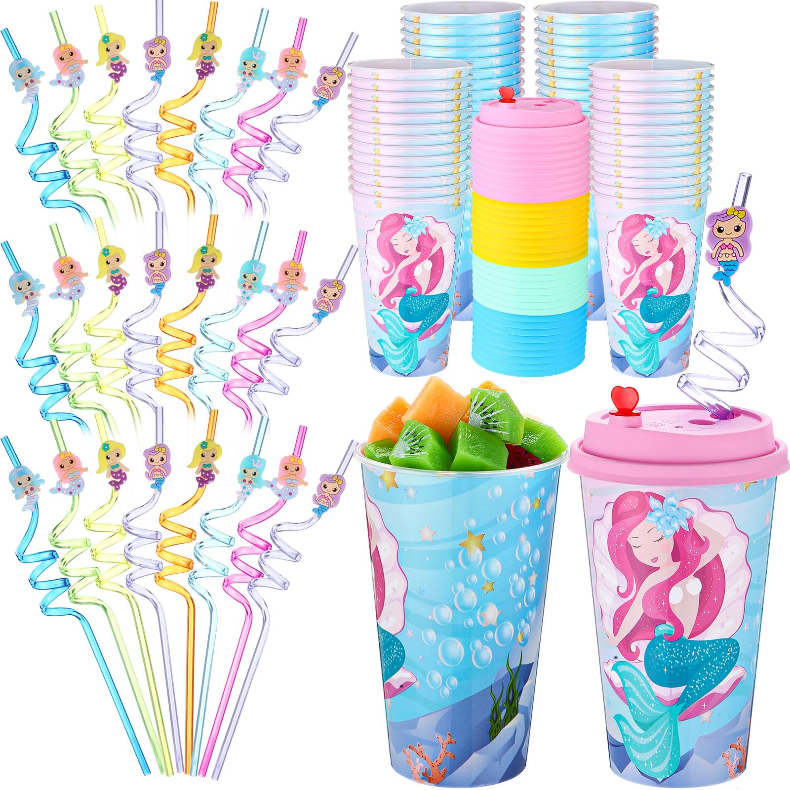 Maxcheck 24 Sets 16 oz Spider Cups Birthday Party Favors with Colorful ...