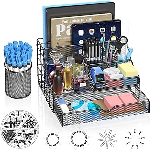 Amazon.com: Desk Organizer and Accessories, Large Office Supplies Desk ...