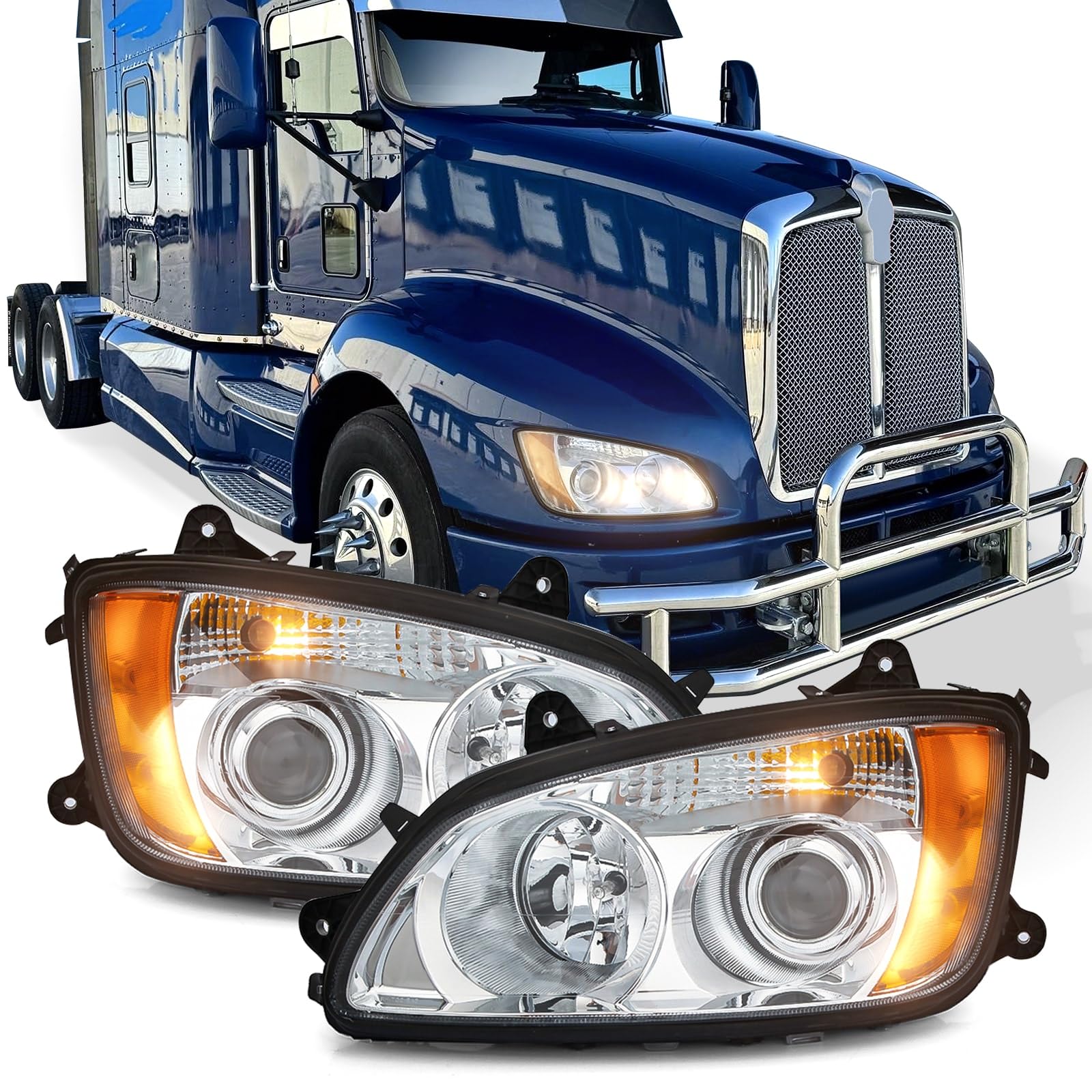 YUANJUFITT Headlight for Kenworth T660 T170 T270 T370 T440 T470 T600 T700 2008-2016,Headlights ...