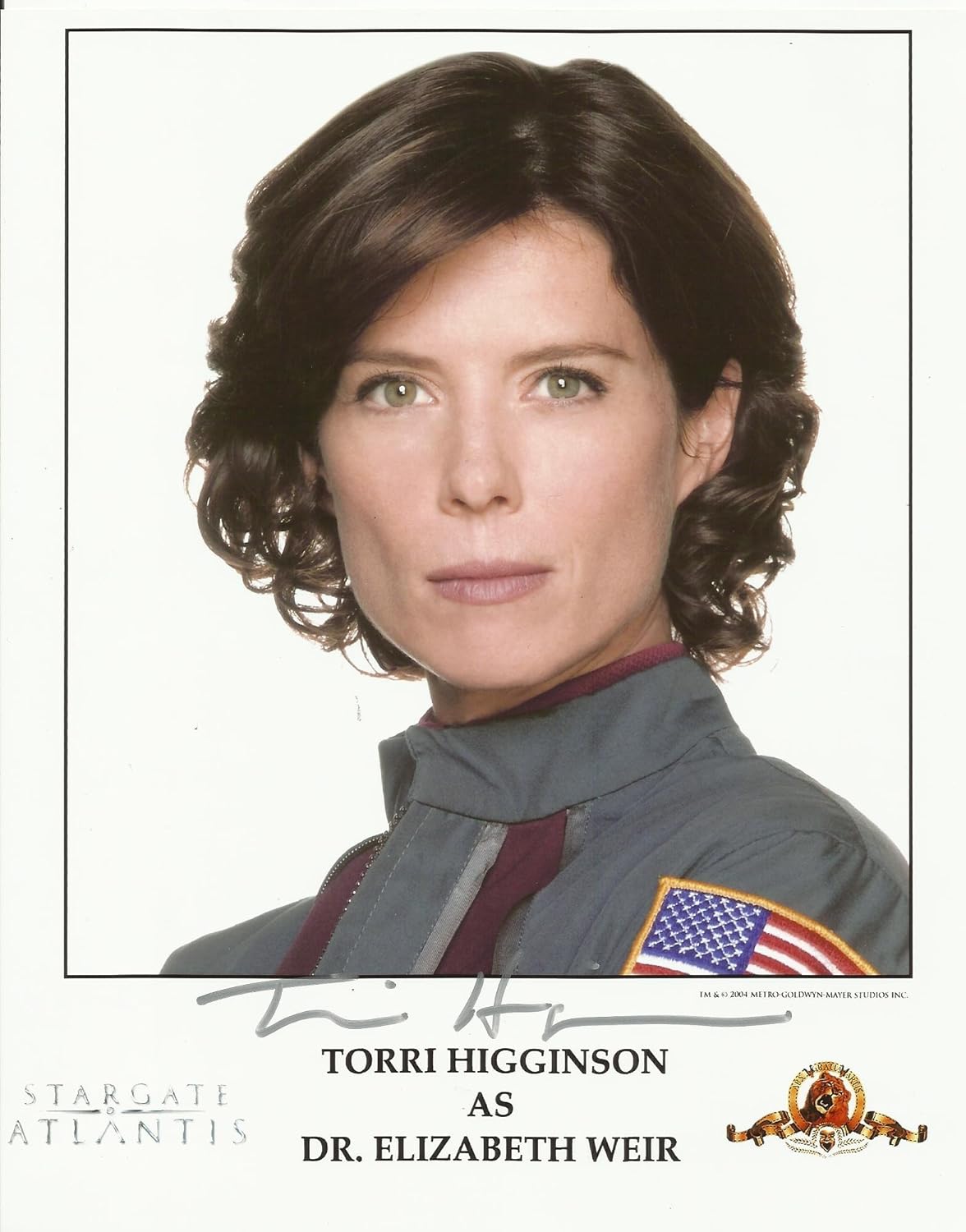Torri Higginson Stargate Atlantis hand-signed 8 x 10 Press Kit photo C ...