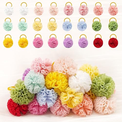 Yxiang Small Dog Ball Bows with Rubber Bands Hair Bows Pet Hair ...