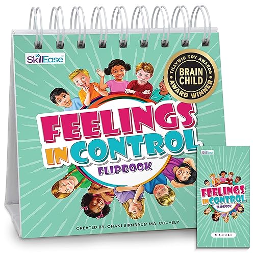 SkillEase Feelings in Control Flip Book, Emotion Chart, ADHD Tool for ...