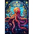 Amazon.com: SENQAO Octopus Diamond Art Kits for Adults, Stained Glass ...