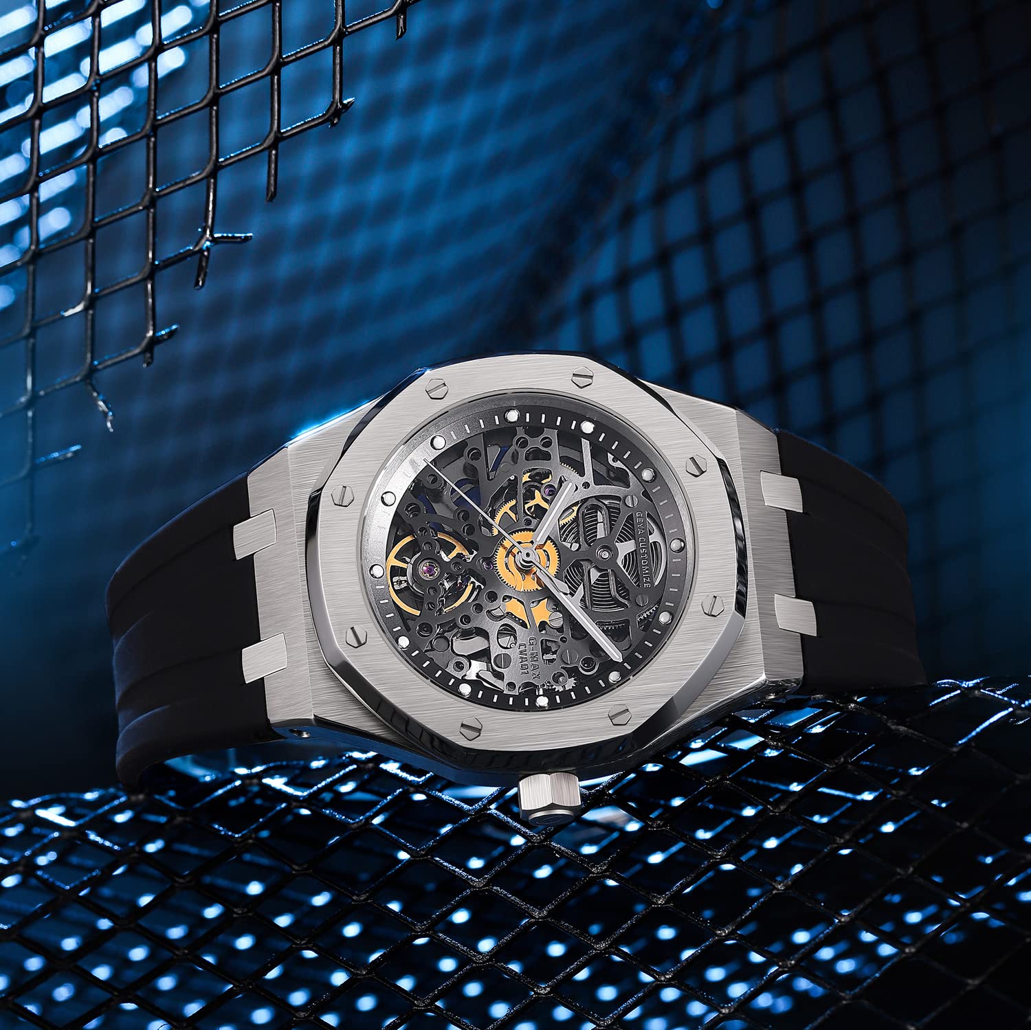 Mua Automatic Mechanical Watch Skeleton Stainless 50M Waterproof Anti ...