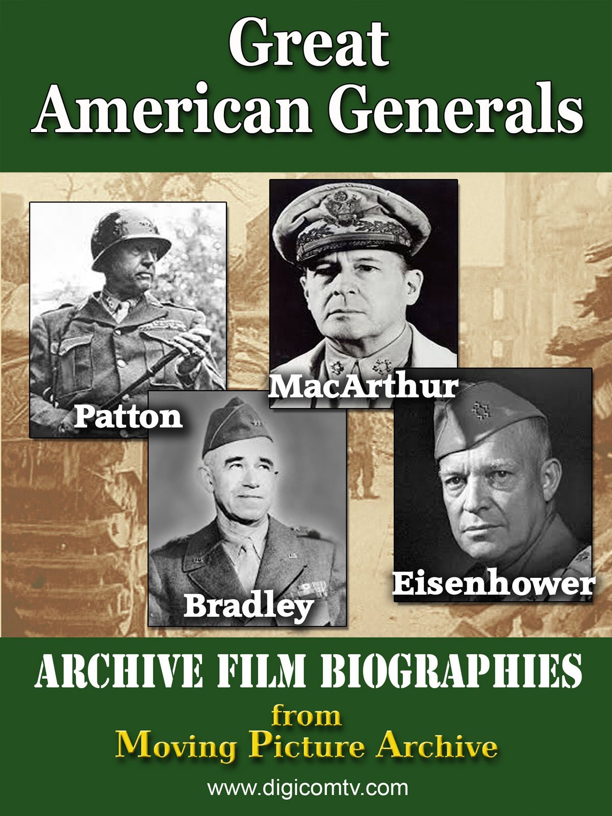 Watch Great American Generals - Patton, MacArthur, Eisenhower, Bradley ...