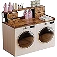 Amazon.com: Unionly Washer and Dryer Countertop, 27.5“ D x 53.9“ W x 12.9“ H Solid Wood Washer ...