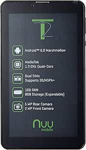 Amazon.com : NUU Mobile T2 Tablet Blue 1GB RAM 8GB Storage (U.S ...