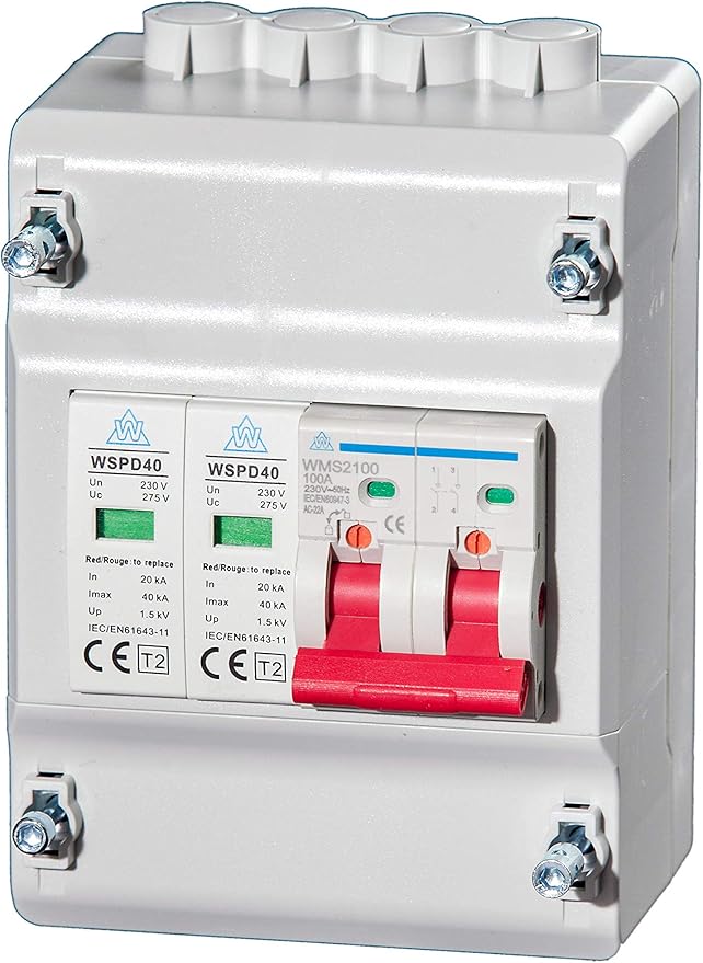 4 Way Metered Supply Isolator c/w 100A Isolator and Surge Protector ...