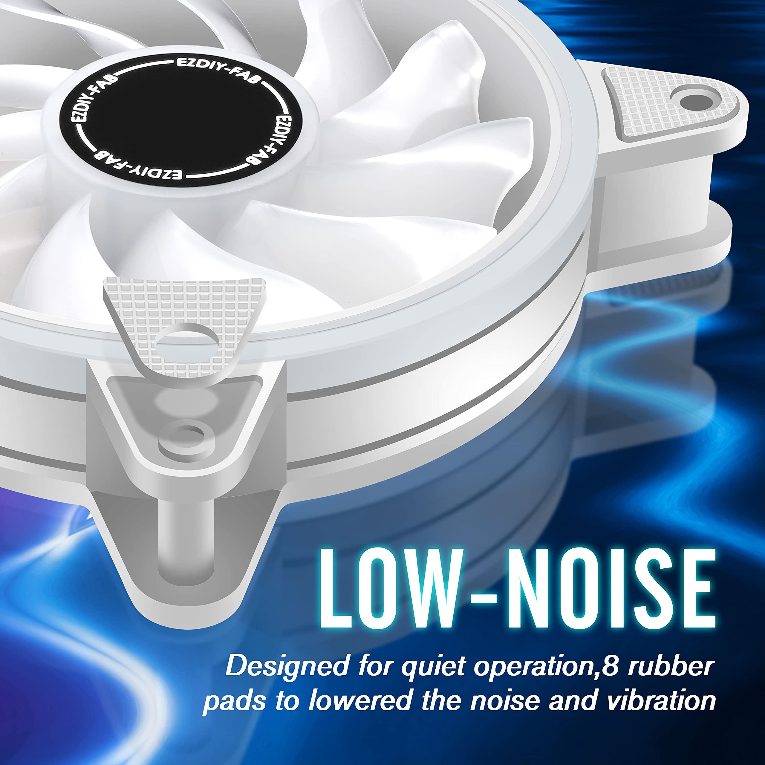 Mua White Moonlight 120mm RGB Case Fan with Fan Hub X and Remote ...