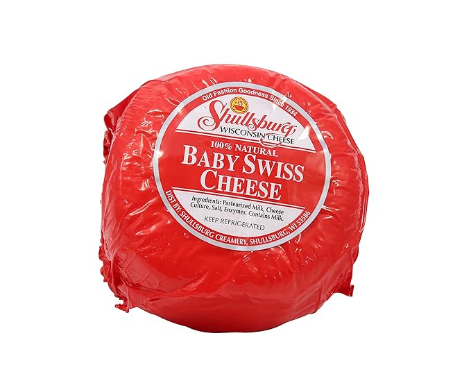 Shullsburg Creamery - Baby Swiss Cheese - 2 Pound Wheel: Amazon.com ...