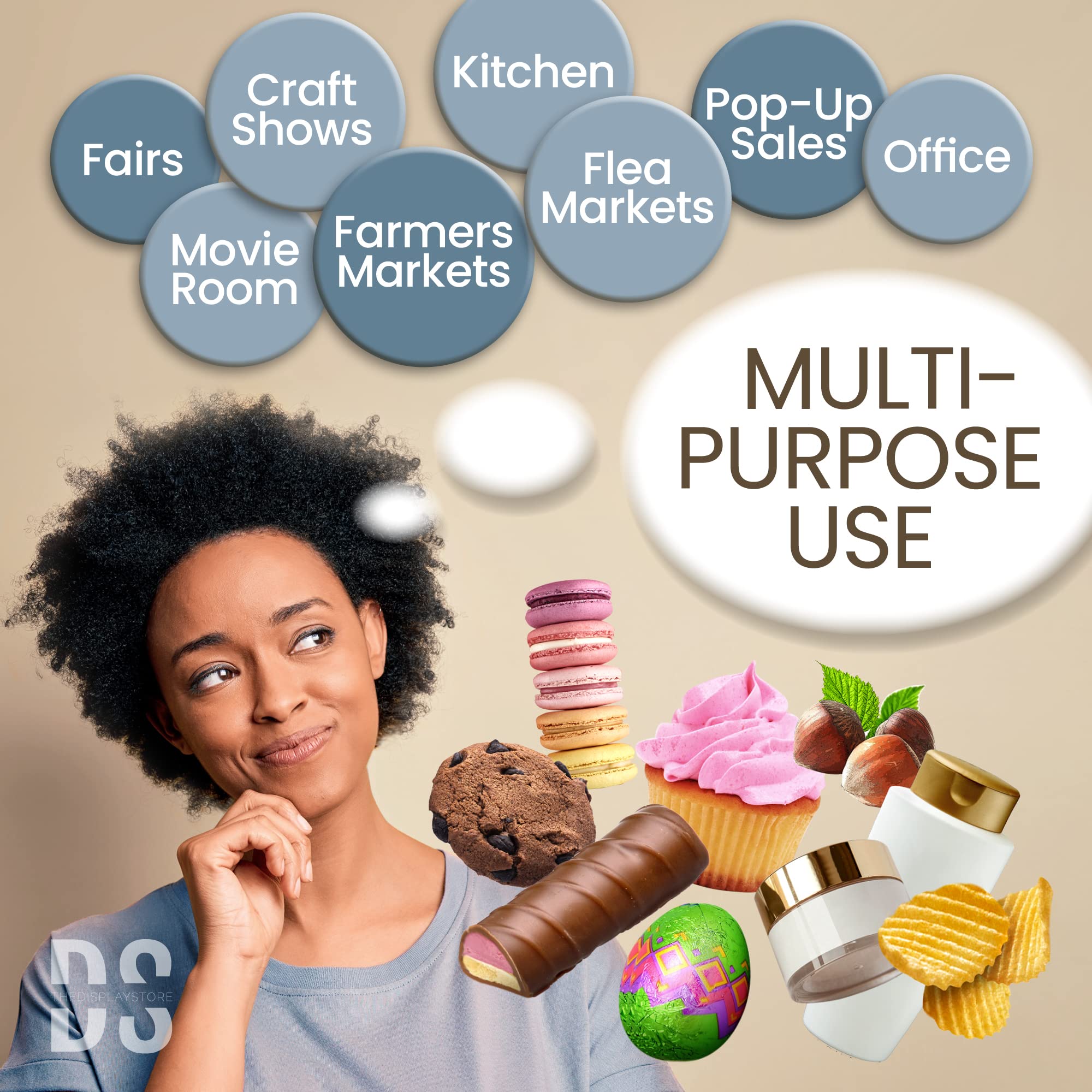 Mua 5 Tier Candy Display Rack, Large Snack Organizer For Countertop ...