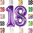 Amazon.com: KatchOn, Purple 18 Balloon Numbers - Huge, 40 Inch | 18 ...