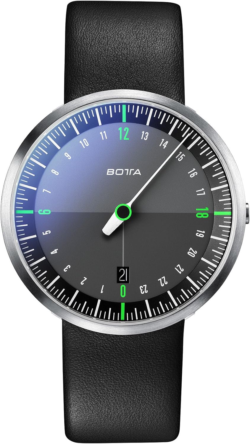 Einzeigeruhr Quarz 24 Stunden, Armbanduhr – UNO 24 NEO von Botta-Design ...