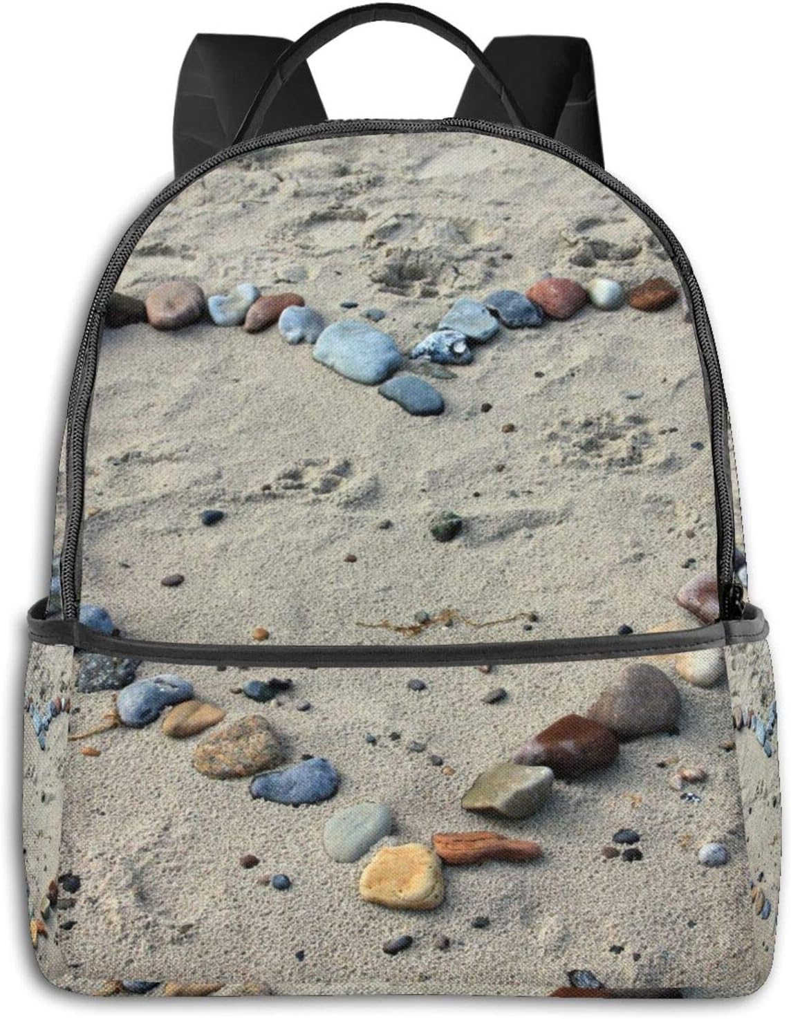 Rucksack Freizeit Damen Herren, Strand Meerwasser Sand Rock Footprint ...