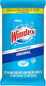 Windex Original Glass and Window Cleaner Wipes, Removes Fingerprints ...