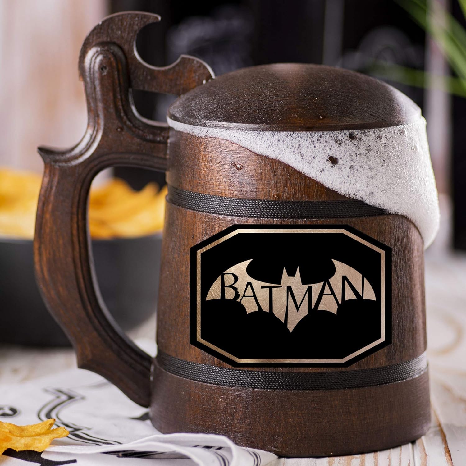 Amazon.com: Batman Arkham Beer Mug, Custom Video Gamer Beer Stein, Geek ...