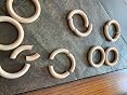 Boye 5 Count Natural Wood Cabone Rings, 2" : Arts, Crafts & Sewing